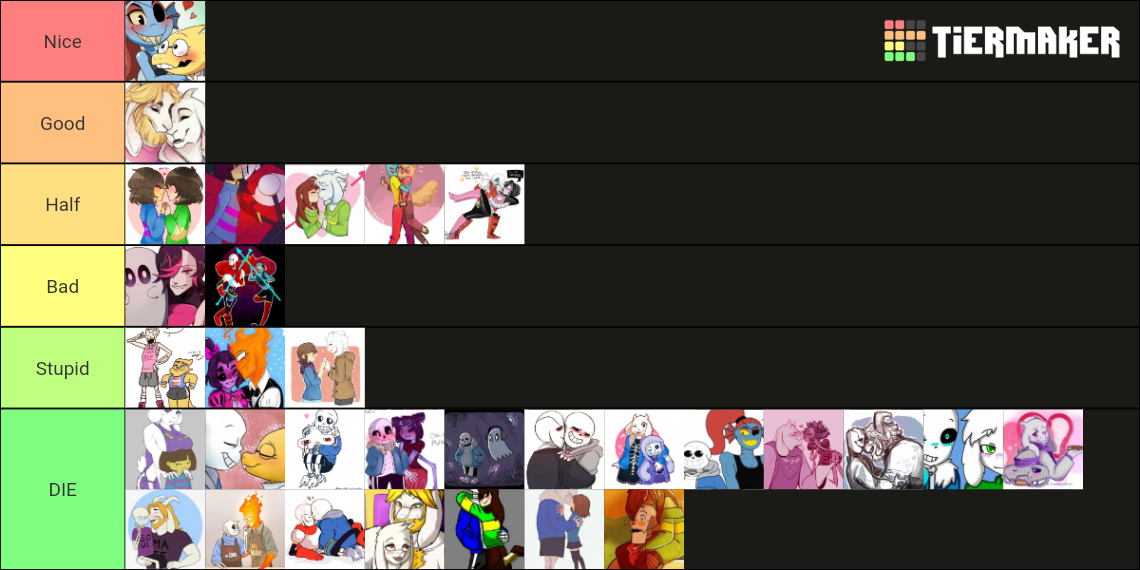 Undertale ships Tier List (Community Rankings) - TierMaker