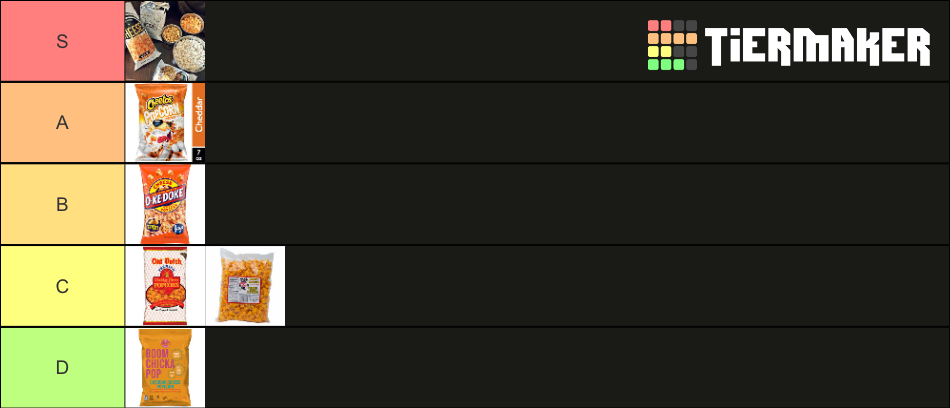 Cheese popcorn Tier List (Community Rankings) - TierMaker
