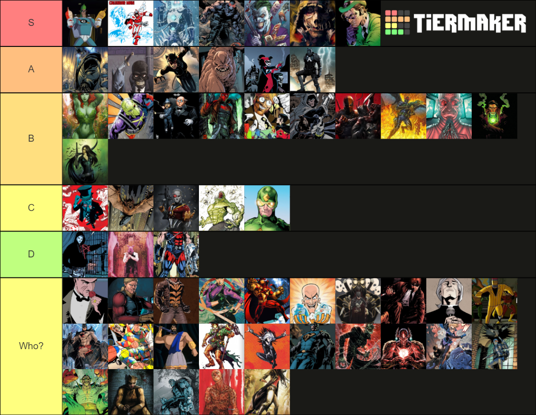 Batman Villains Tier List (Community Rankings) - TierMaker