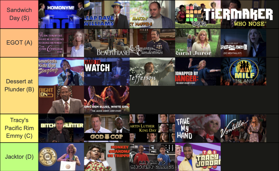 30 Rock in-universe pop culture Tier List (Community Rankings) - TierMaker