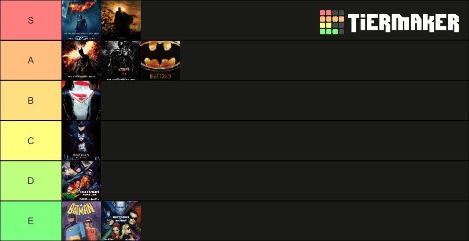 Batman Movie Tier List (Community Rankings) - TierMaker