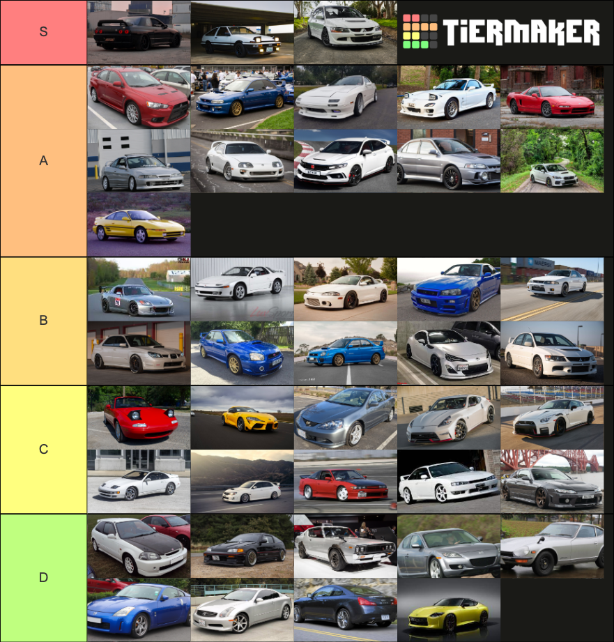 JDM Cars Tier List (Community Rankings) - TierMaker