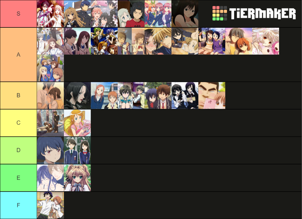 The Anime Man's ULTIMATE Romance Anime Tier List (Community Rankings ...