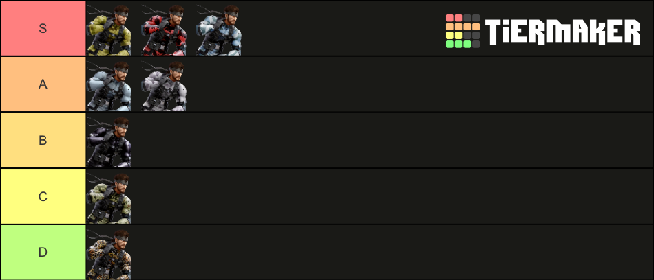 SSBU Snake alts/colors Tier List (Community Rankings) - TierMaker