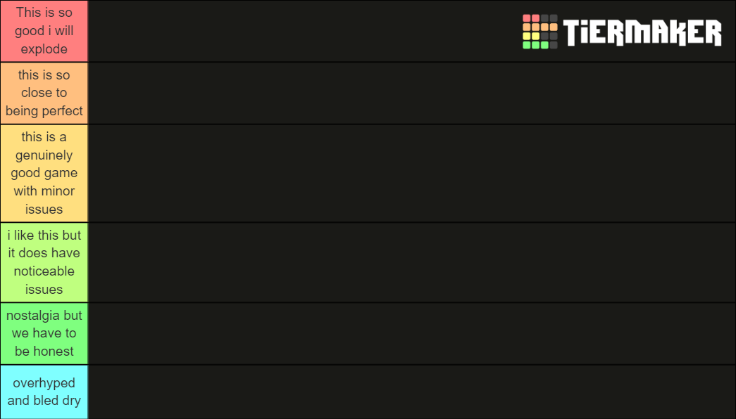 Random Games Tier List (Community Rankings) - TierMaker