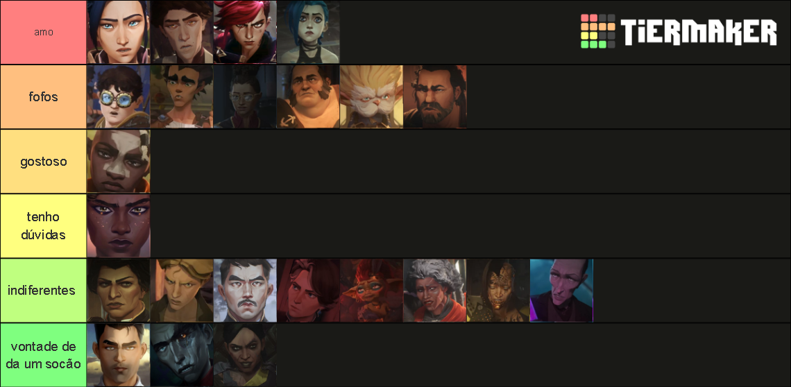 ARCANE: Personagens Tier List (Community Rankings) - TierMaker