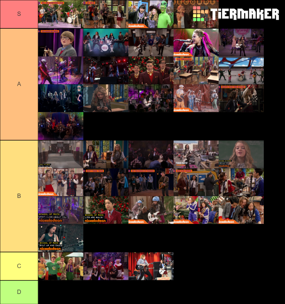 School of Rock Songs!!! Tier List (Community Rankings) - TierMaker