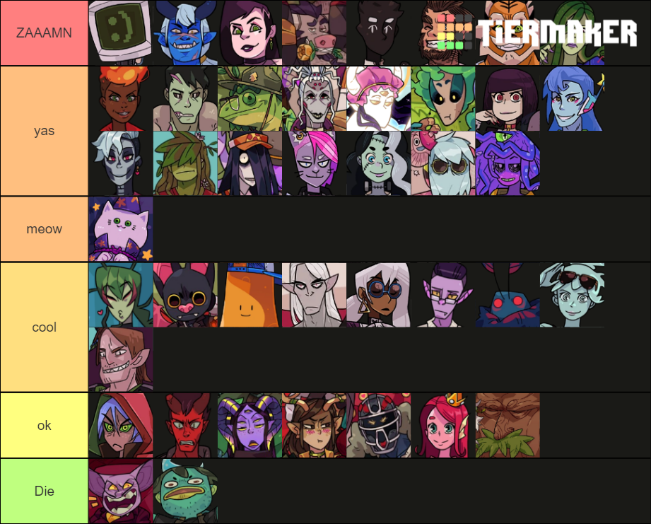 Monster Prom/Camp Characters Tier List (Community Rankings) - TierMaker