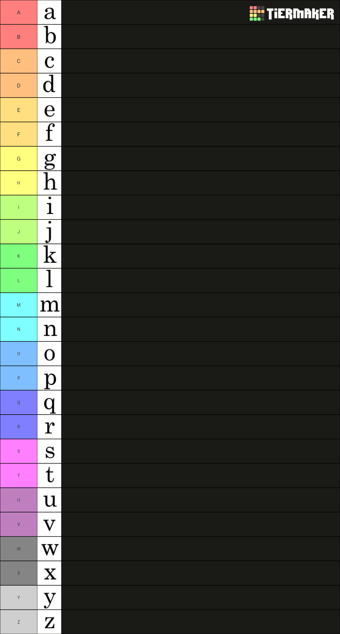 Recent Random Tier Lists - TierMaker