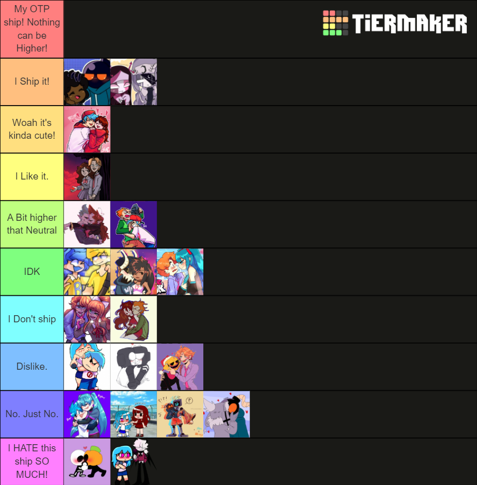 Friday night Funkin (FnF'): Ships TierList (Fixed) Tier List (Community ...