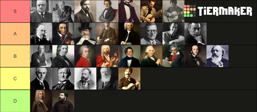 Classical Music Tier List (Community Rankings) - TierMaker