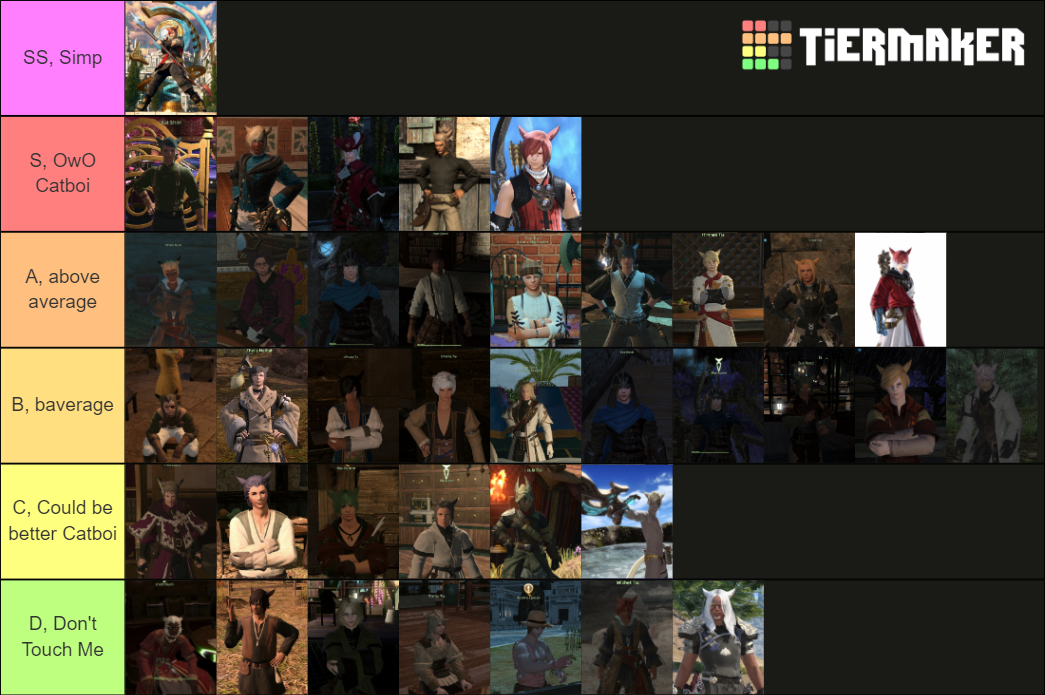 FFXIV Best Catbois Tier List (Community Rankings) - TierMaker