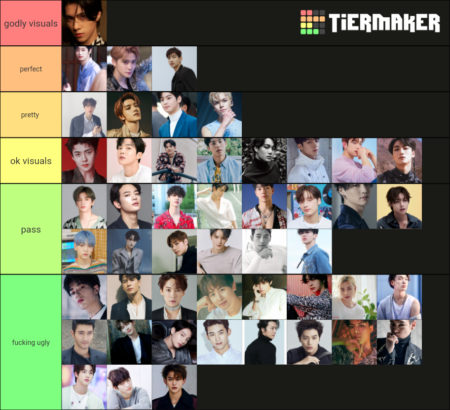 Kpop Male Visuals - Tier Ranking Tier List (Community Rankings) - TierMaker