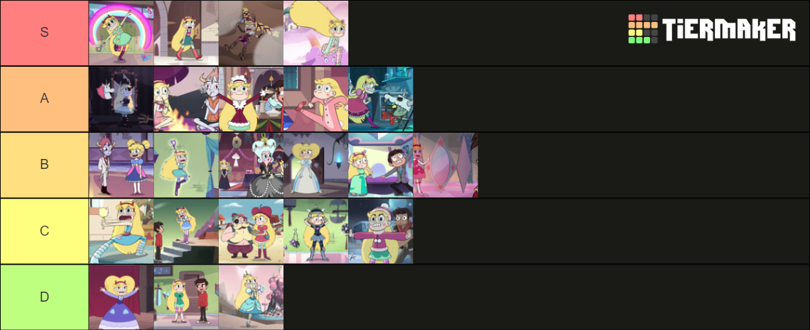 SVTFOE Star Butterfly Outfits Tier List (Community Rankings) - TierMaker
