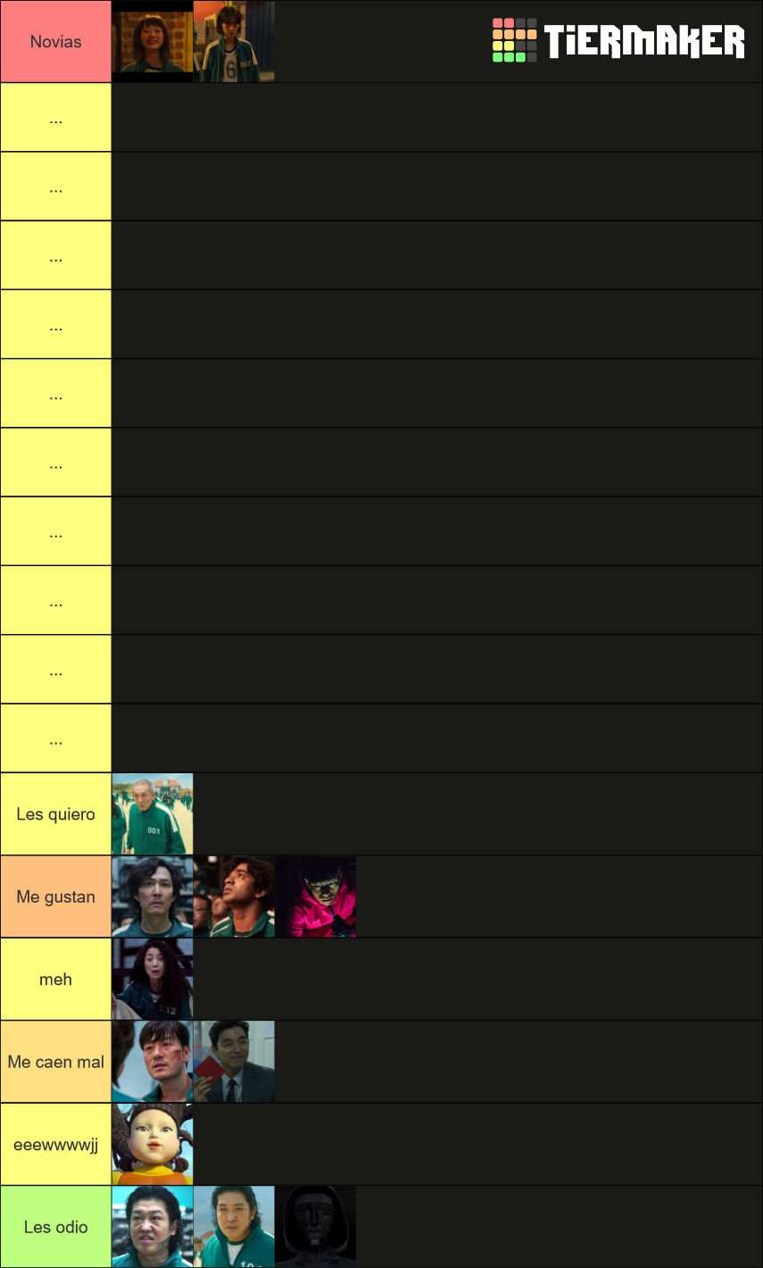 Squid Game Tier List Community Rankings Tiermaker