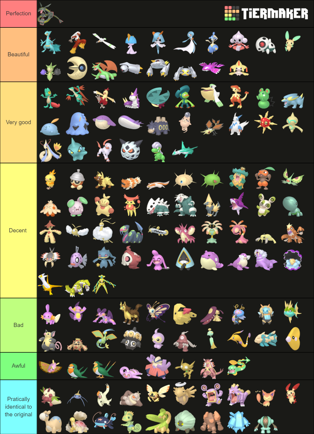 All Generation 3 Shiny Pokemon Tier List (Community Rankings) - TierMaker