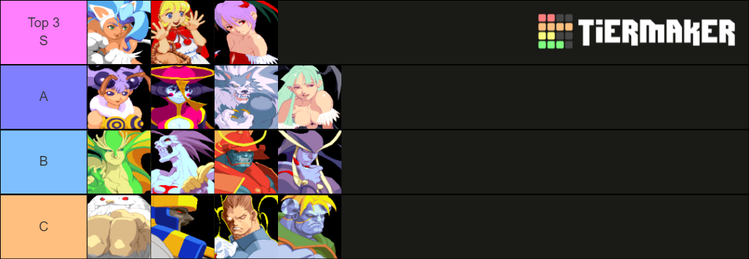 Vampire Savior Characters Tier List (Community Rankings) - TierMaker