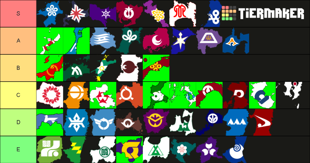 Prefectures of Japan Tier List (Community Rankings) - TierMaker
