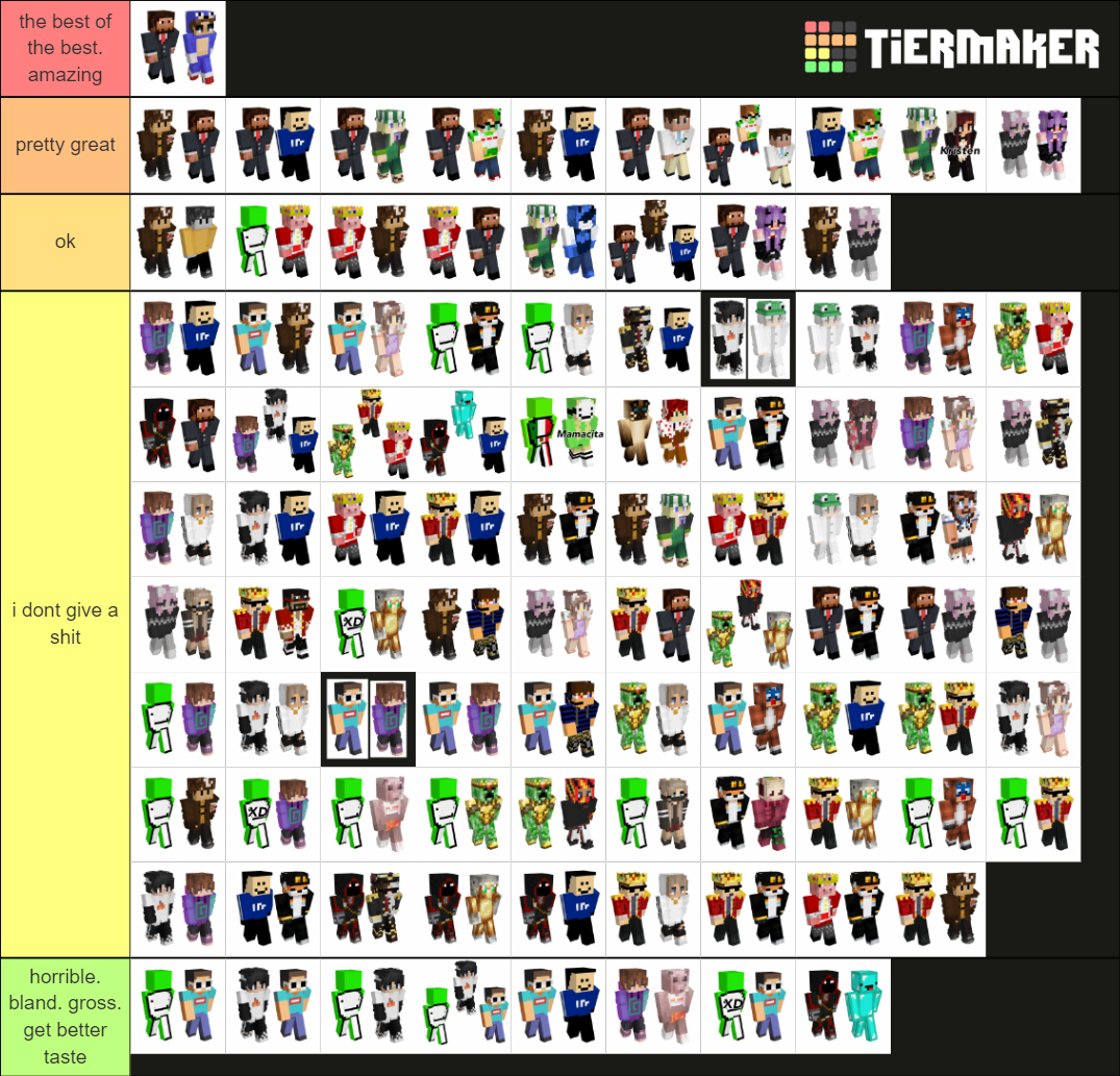 Dreamsmp & friends ships Tier List (Community Rankings) - TierMaker
