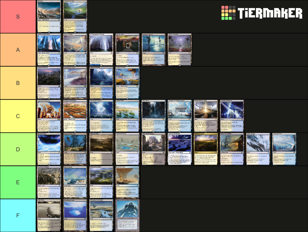 All Dual Lands Magic The Gathering Tier List (Community Rankings ...