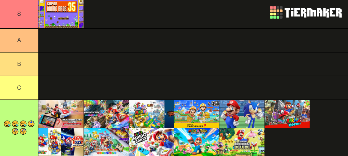 All Mario Games On Switch Tier List (Community Rankings) - TierMaker