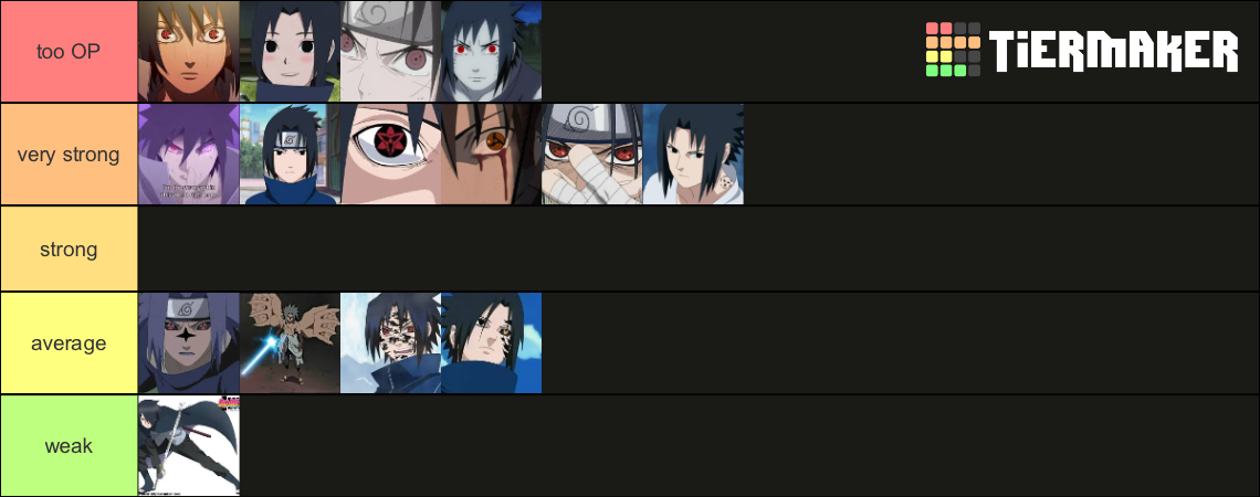 sasuke Tier List (Community Rankings) - TierMaker