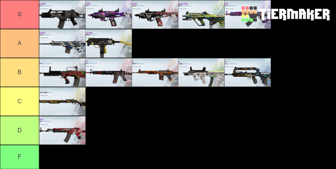 R6 Share 2022 Weapon Skins (will update) Tier List (Community Rankings ...