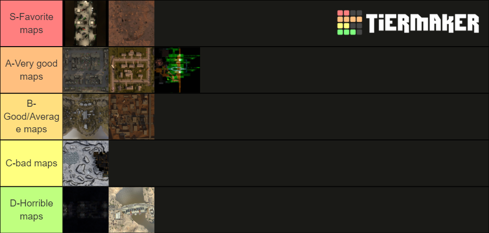 Onward maps Tier List (Community Rankings) - TierMaker
