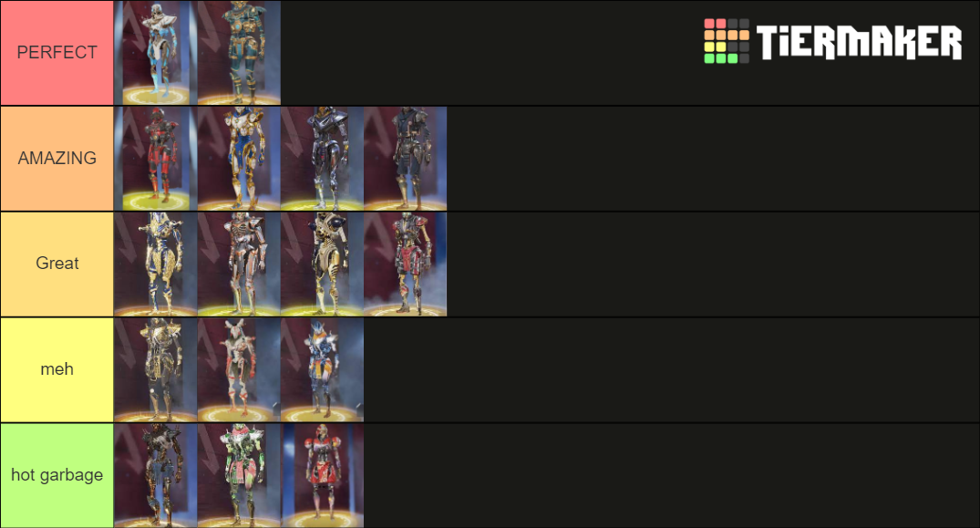 All revenant legendary skins Tier List (Community Rankings) - TierMaker