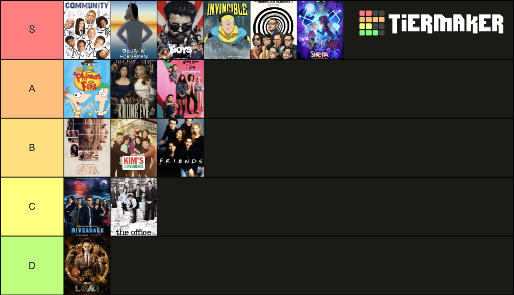 TV Shows Tier List (Community Rankings) - TierMaker
