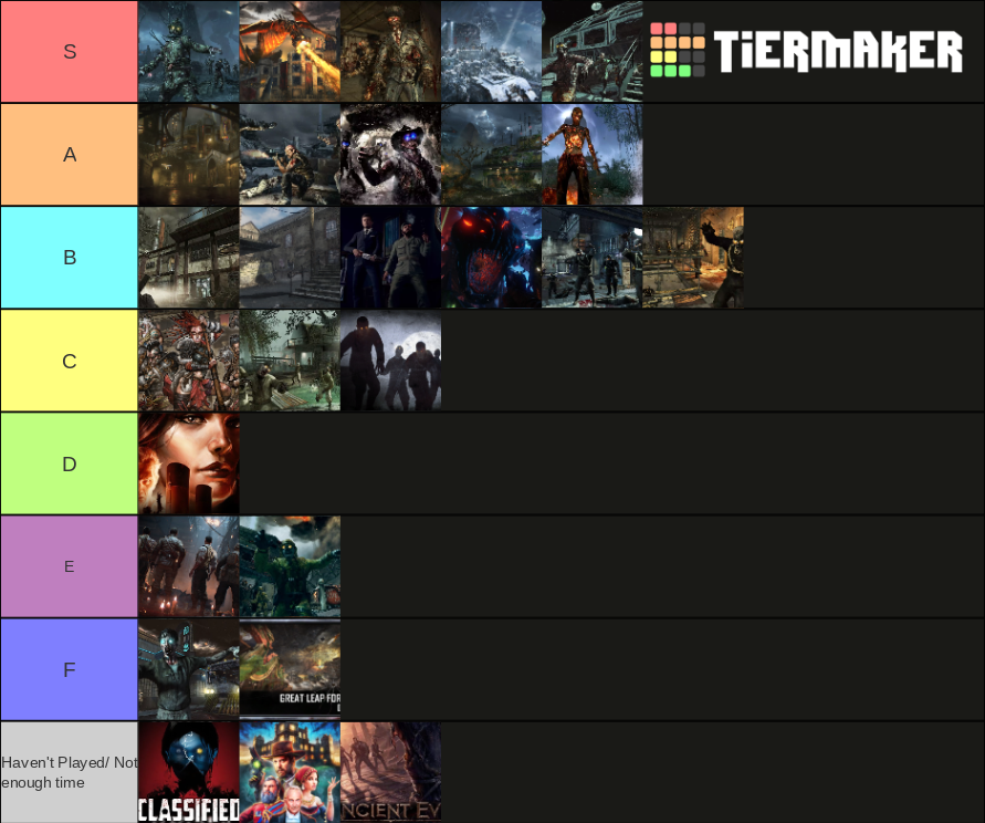 CoD Zombies ALL Treyarch maps *April 2019* Tier List (Community ...