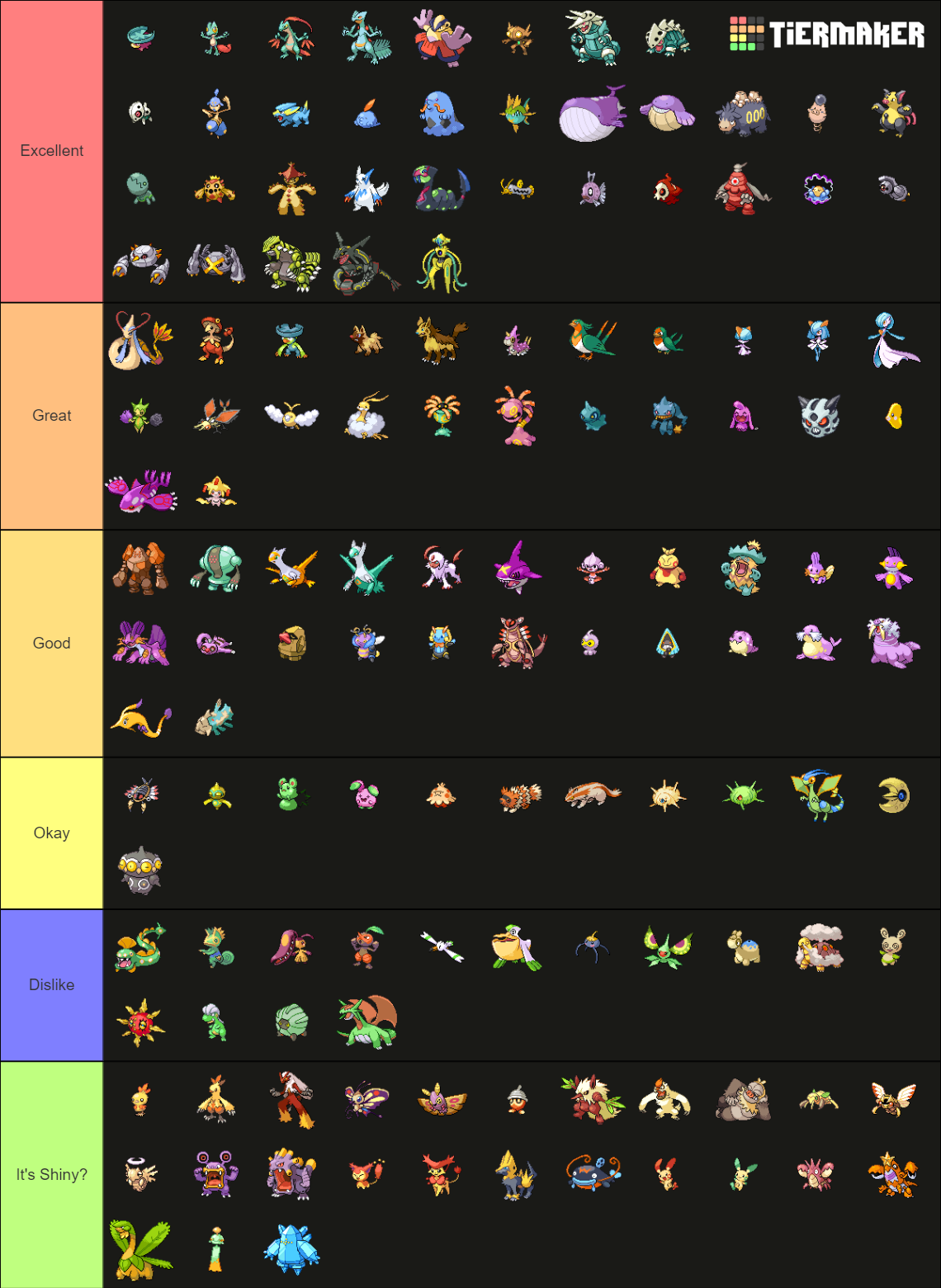 Generation 3 Shiny Pokemon Tier List (Community Rankings) - TierMaker