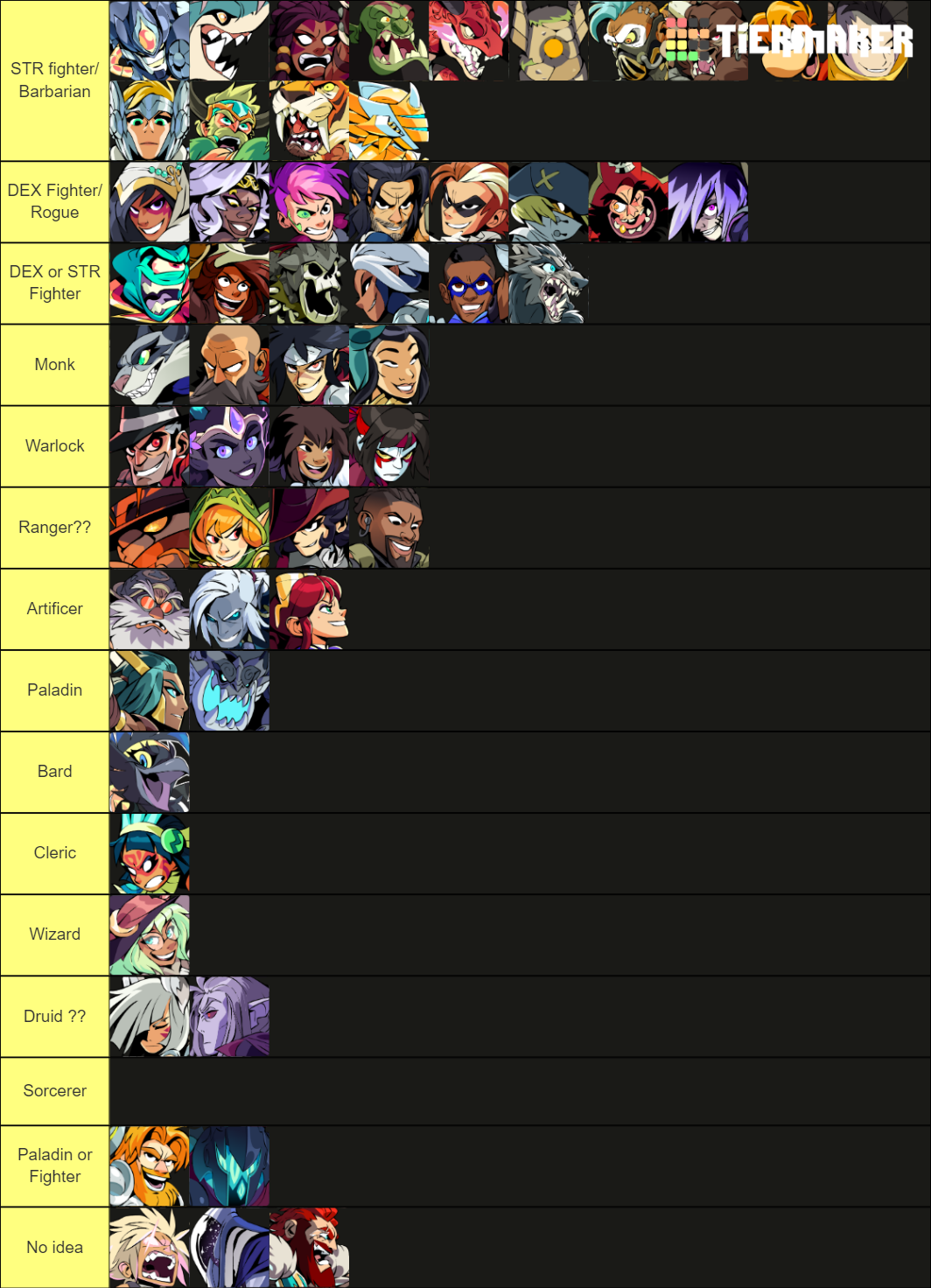 Brawlhalla Legends Tier List (Community Rankings) - TierMaker