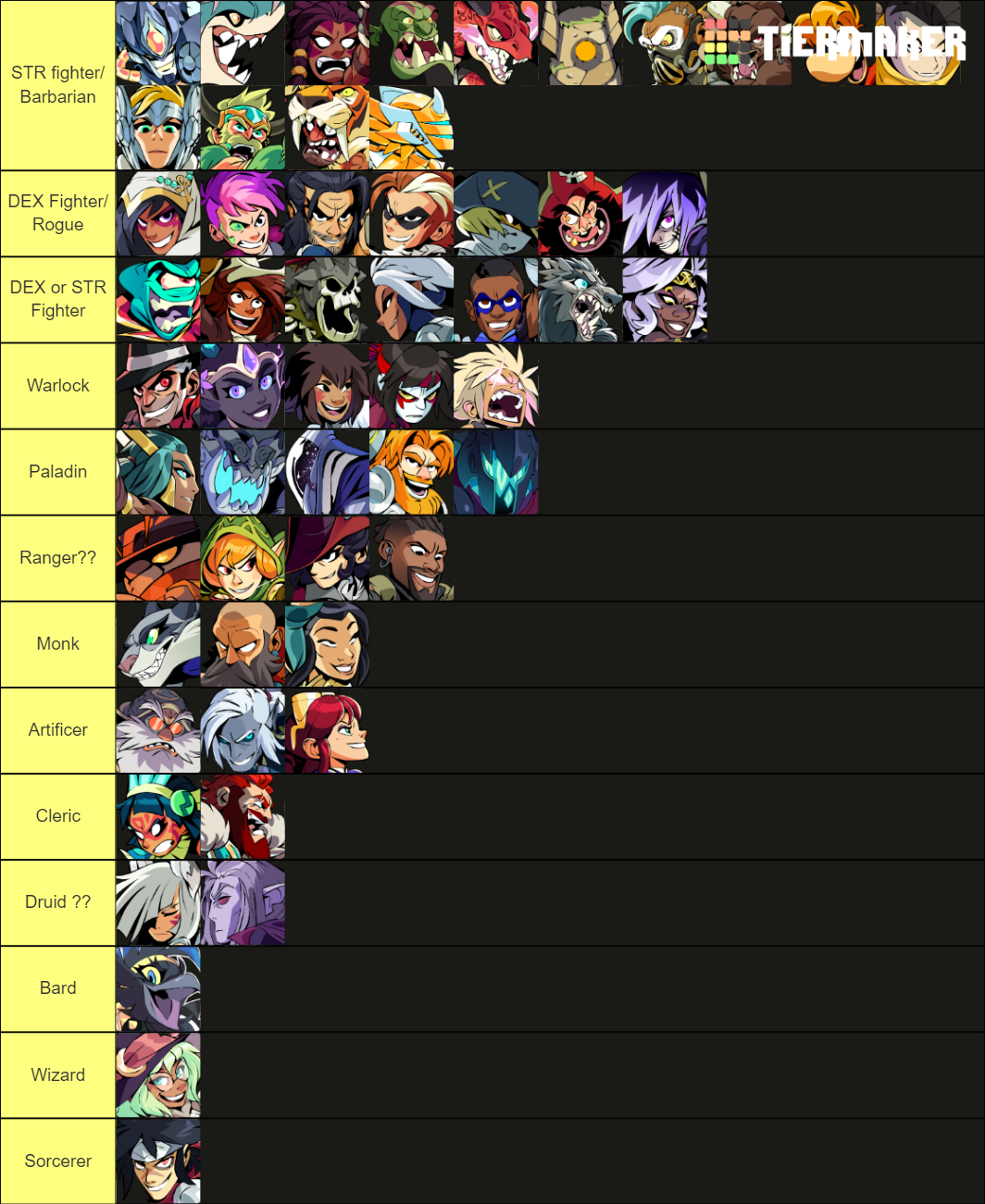 Brawlhalla Legends Tier List (Community Rankings) - TierMaker