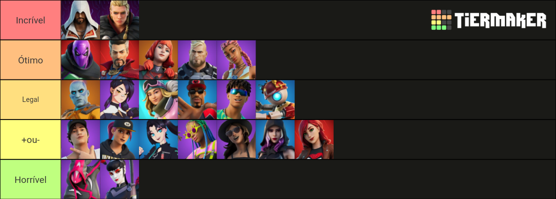 Fortnite C3S2 skins () Tier List (Community Rankings) - TierMaker