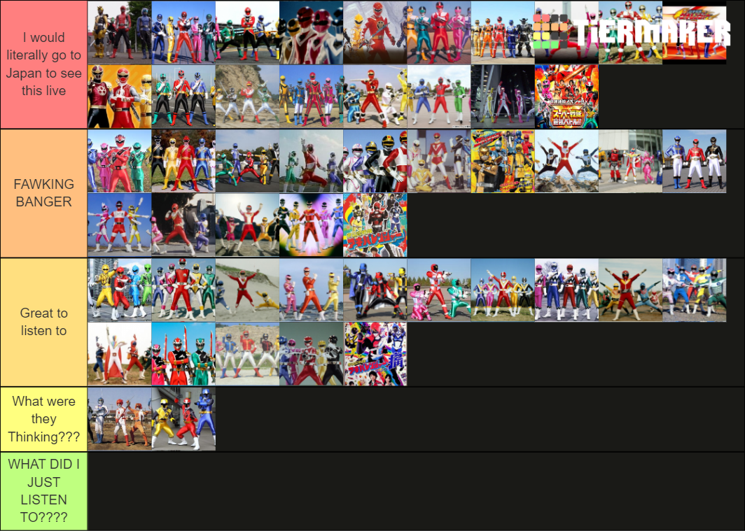 Best and Worst Super Sentai Shows 1975-2021 Tier List (Community ...