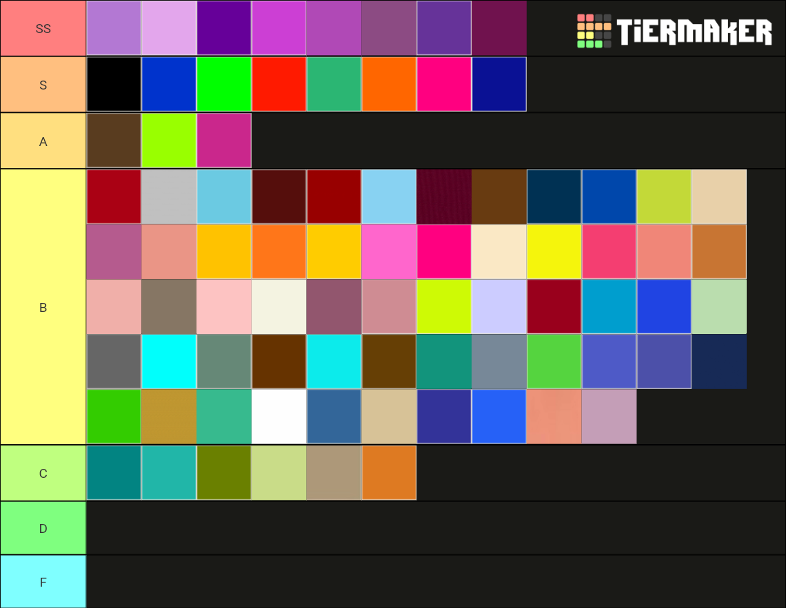 Colors Tier List (Community Rankings) - TierMaker