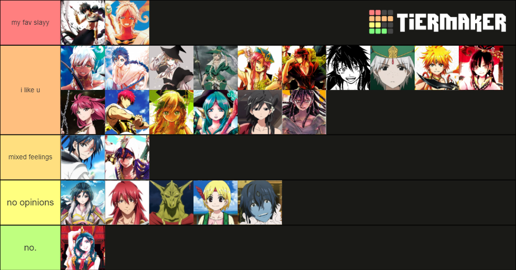 Magi: The Labyrinth Of Magic Characters Tier List (Community Rankings ...