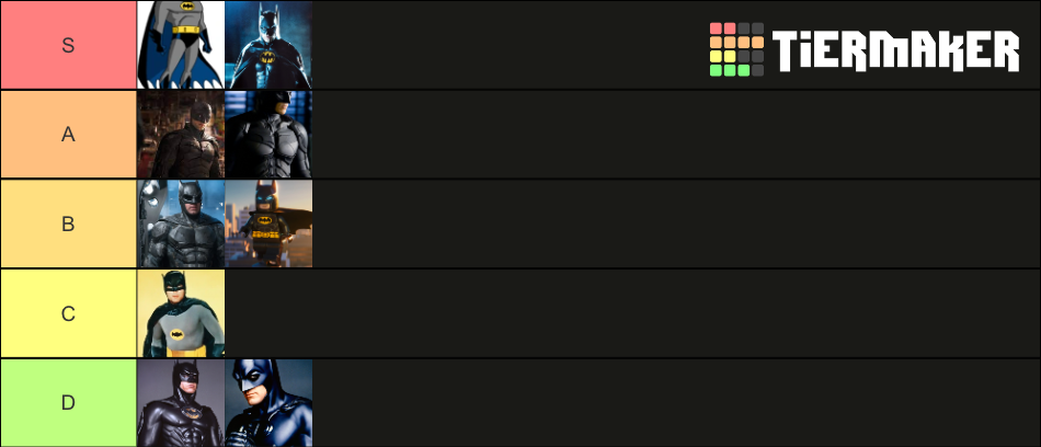 Batman Actors Tier List (Community Rankings) - TierMaker