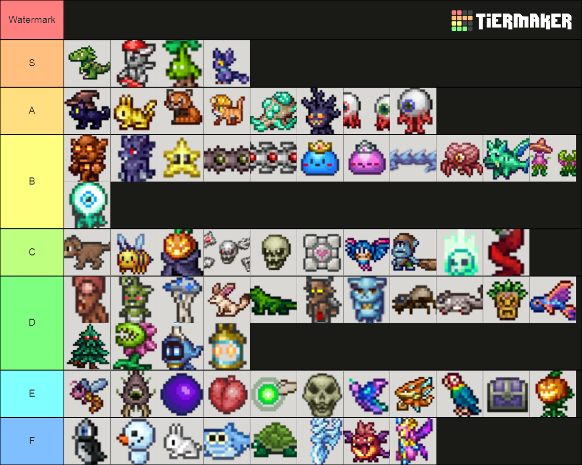 Terraria Pets Tier List (Community Rankings) - TierMaker