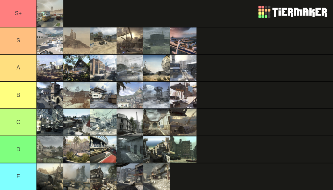 BEST COD MAPS ALL TIME Tier List (Community Rankings) - TierMaker