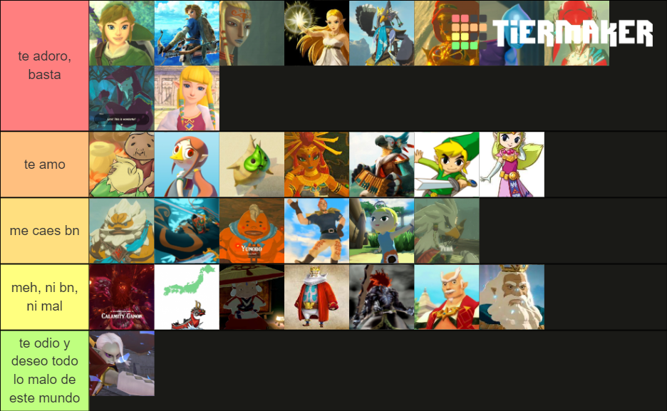 Zelda Characters Tier List (Community Rankings) - TierMaker