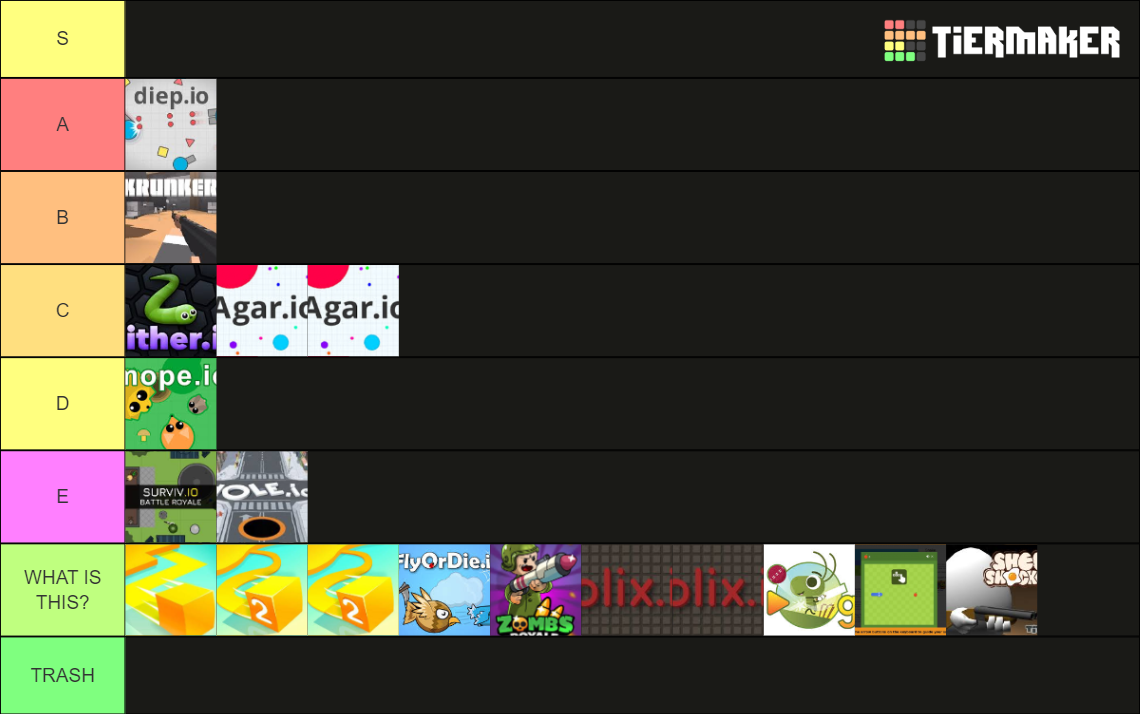 .io games Tier List (Community Rankings) - TierMaker