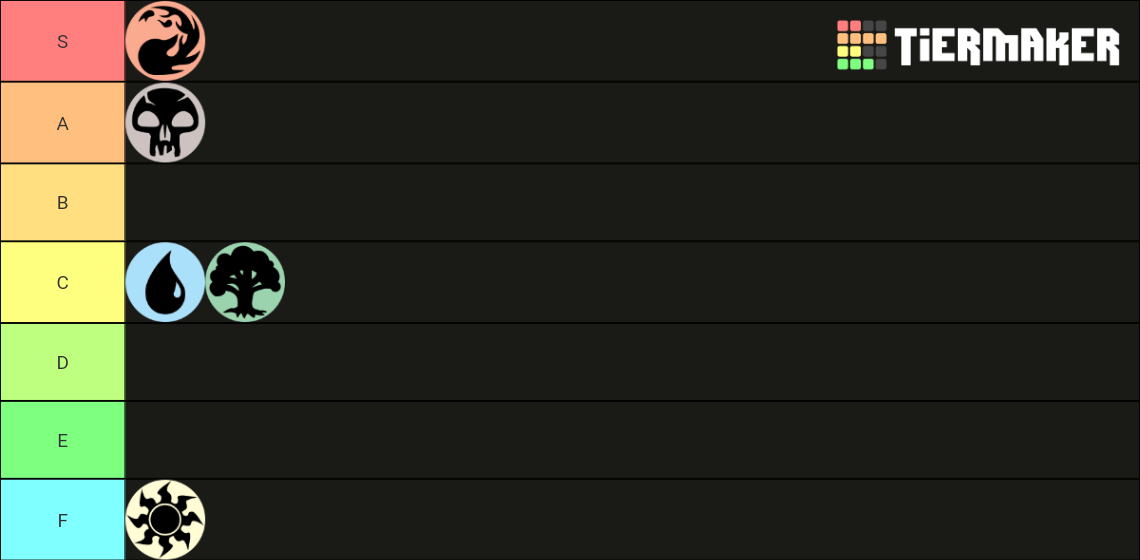 MTG Colors Tier List (Community Rankings) - TierMaker