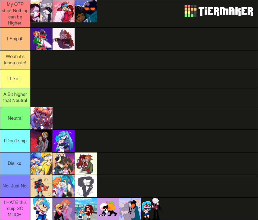 Friday night Funkin (FnF'): Ships TierList (Fixed) Tier List (Community ...