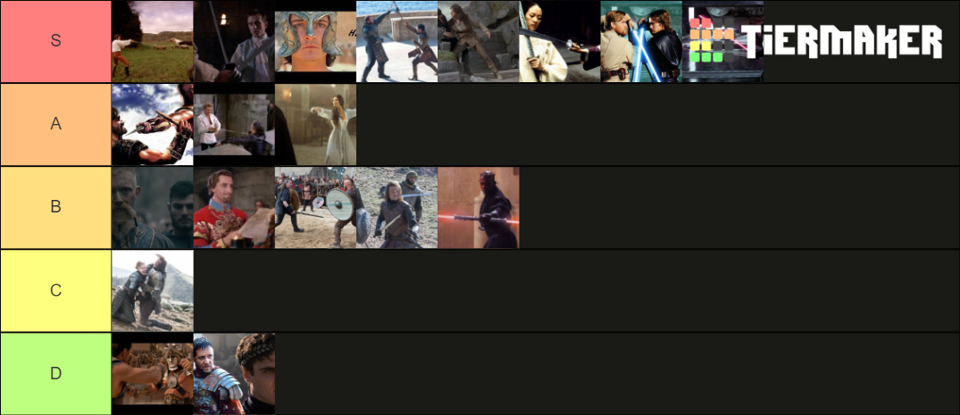 Fight Scenes Tier List (Community Rankings) - TierMaker