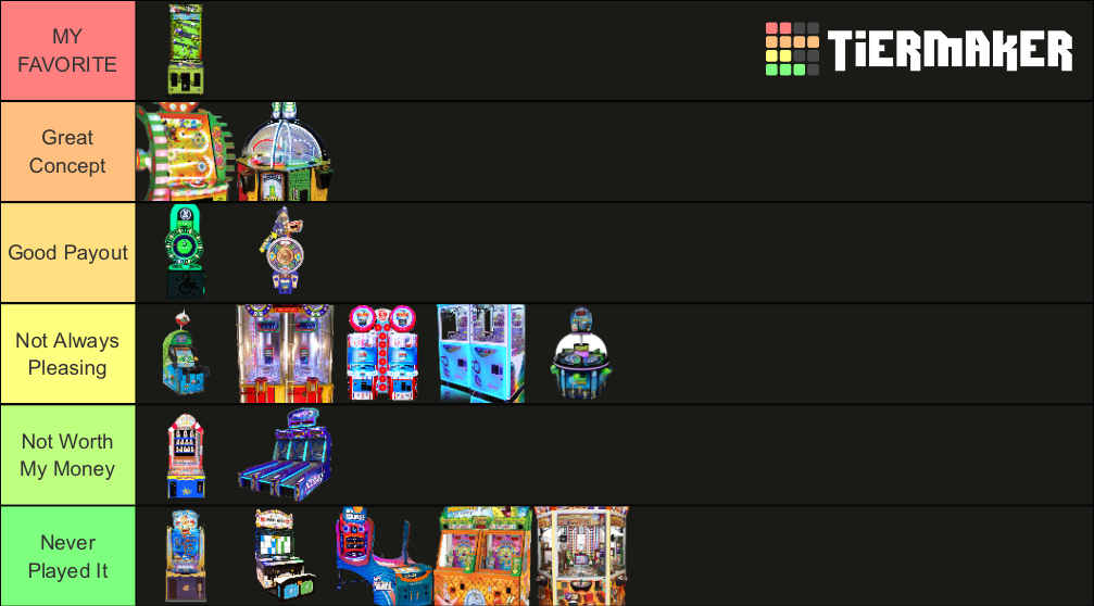Arcade Ticket Games Tier List (Community Rankings) - TierMaker