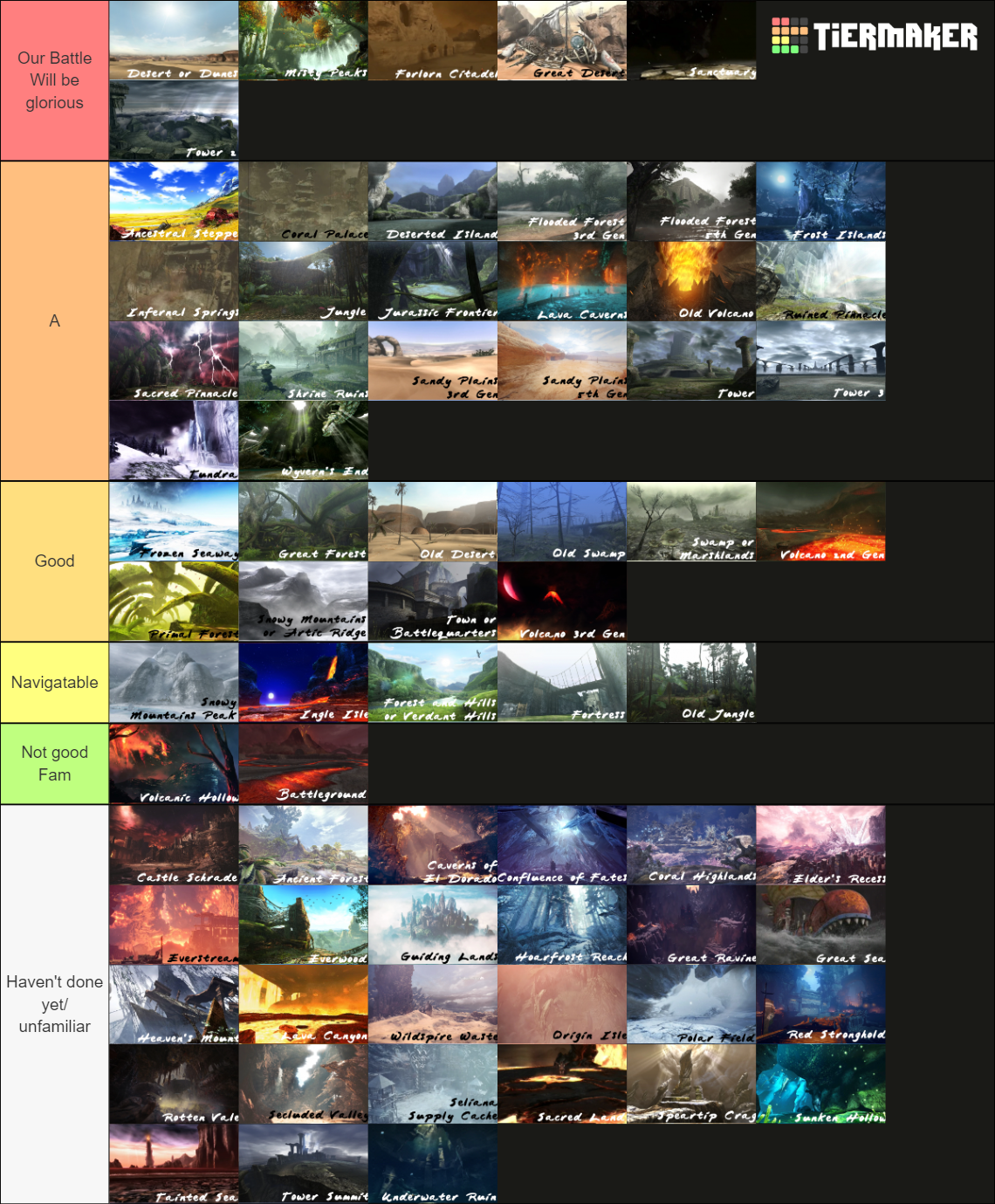 All Monster Hunter Maps Tier List (Community Rankings) - TierMaker