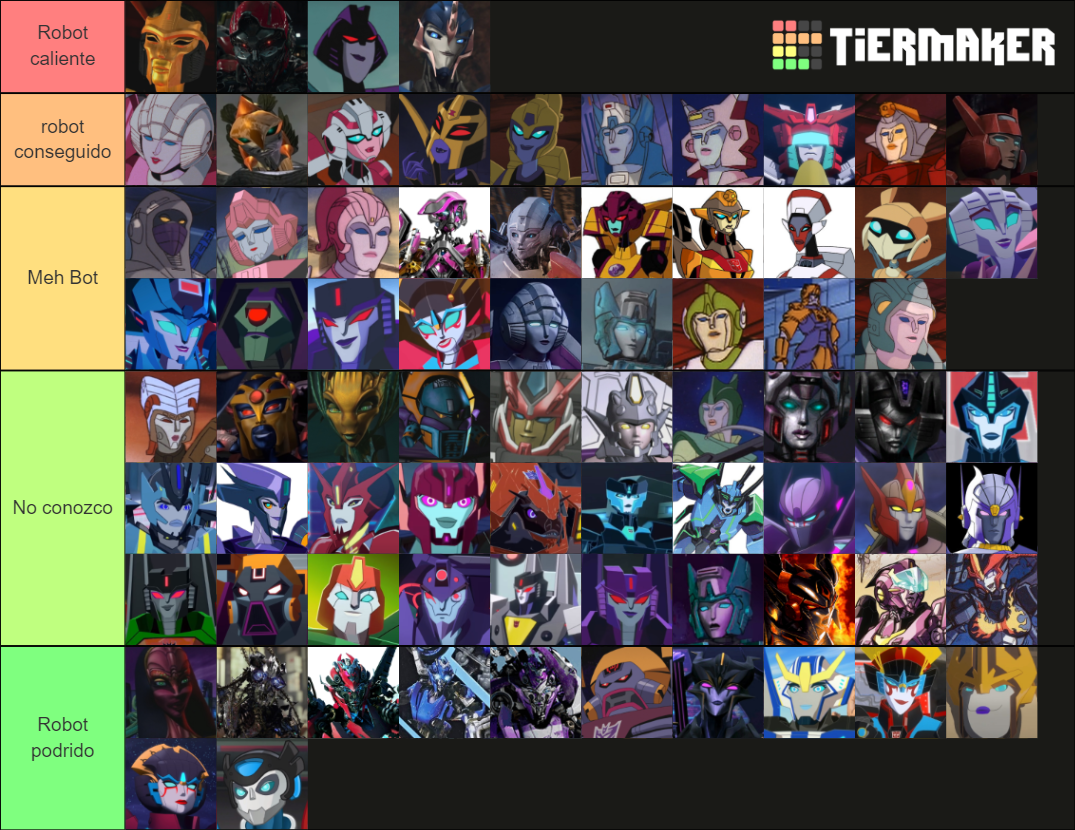 The Transformers Fem Bot Tier List (Community Rankings) - TierMaker
