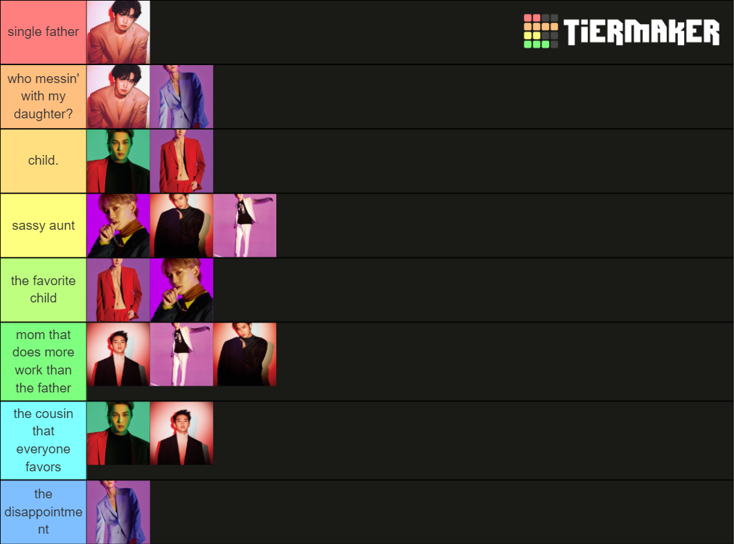 EXO family roles Tier List (Community Rankings) - TierMaker